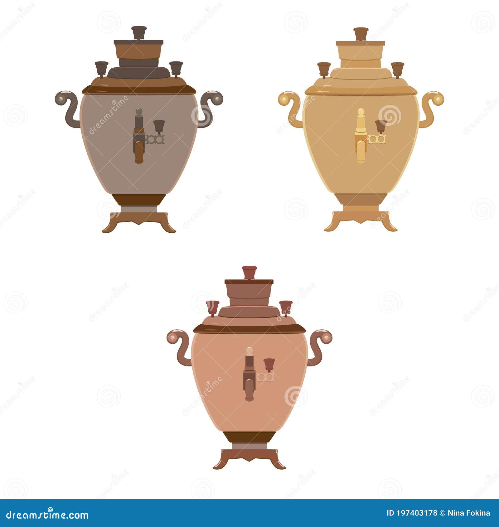Vector Illustration Samovar Stock Vector - Illustration of beverage ...