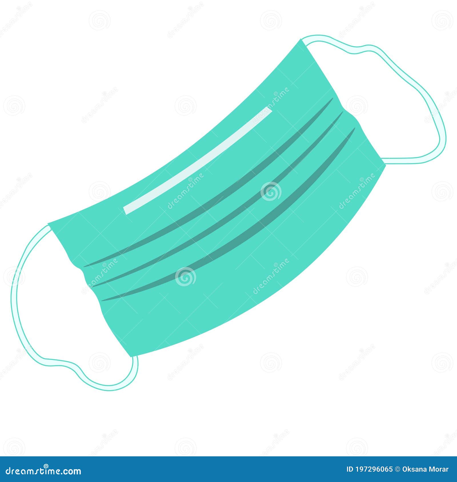 Vector Illustration of a Sanitary Mask Stock Vector - Illustration of ...