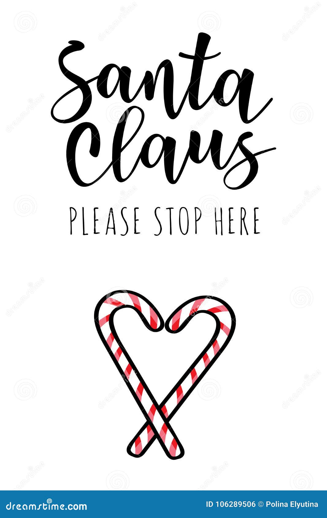 Vector Illustration of `Santa Claus` Lettering Stock Vector ...