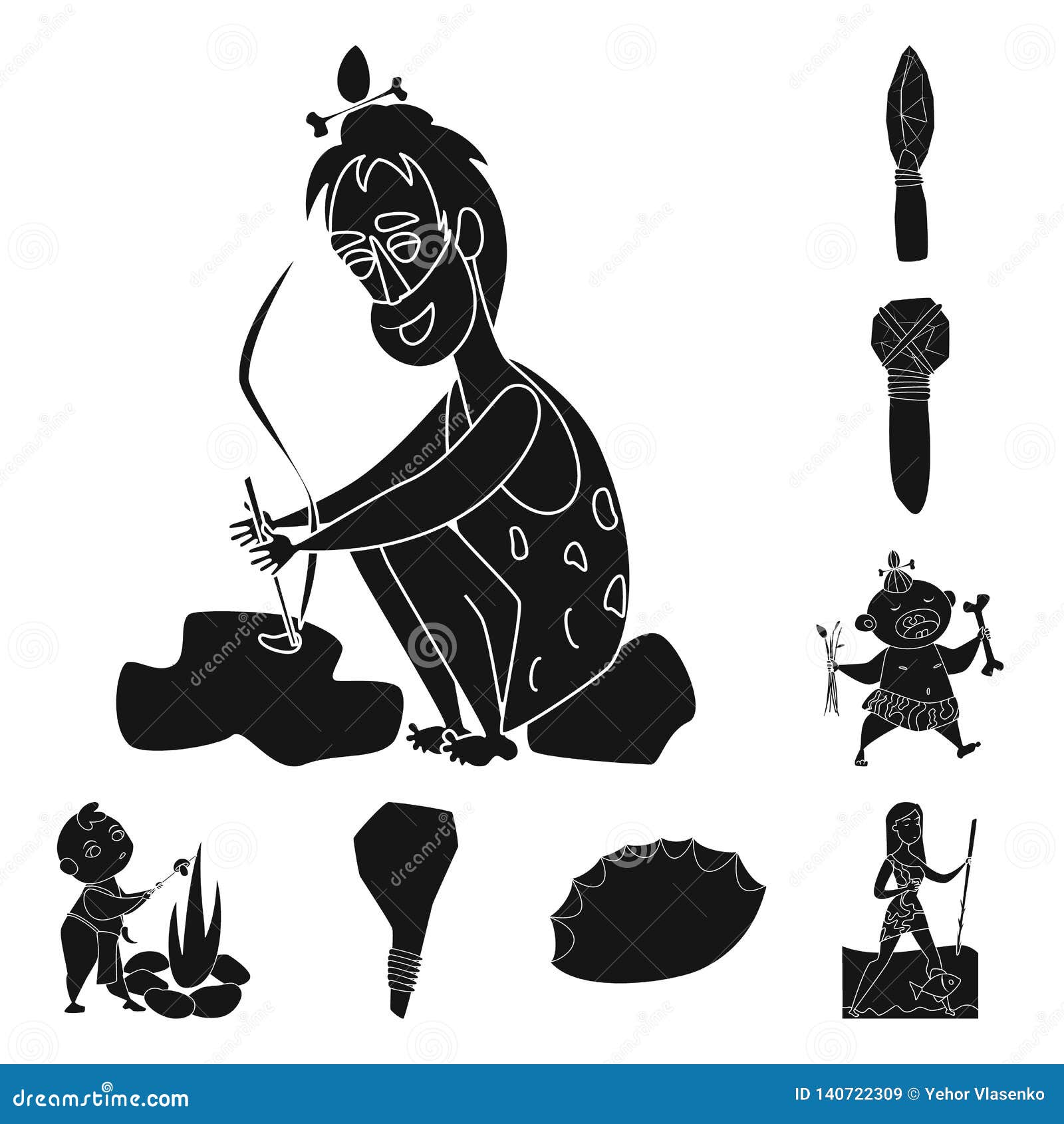 Vector Design of Sapiens and Development Sign. Set of Sapiens and Age ...