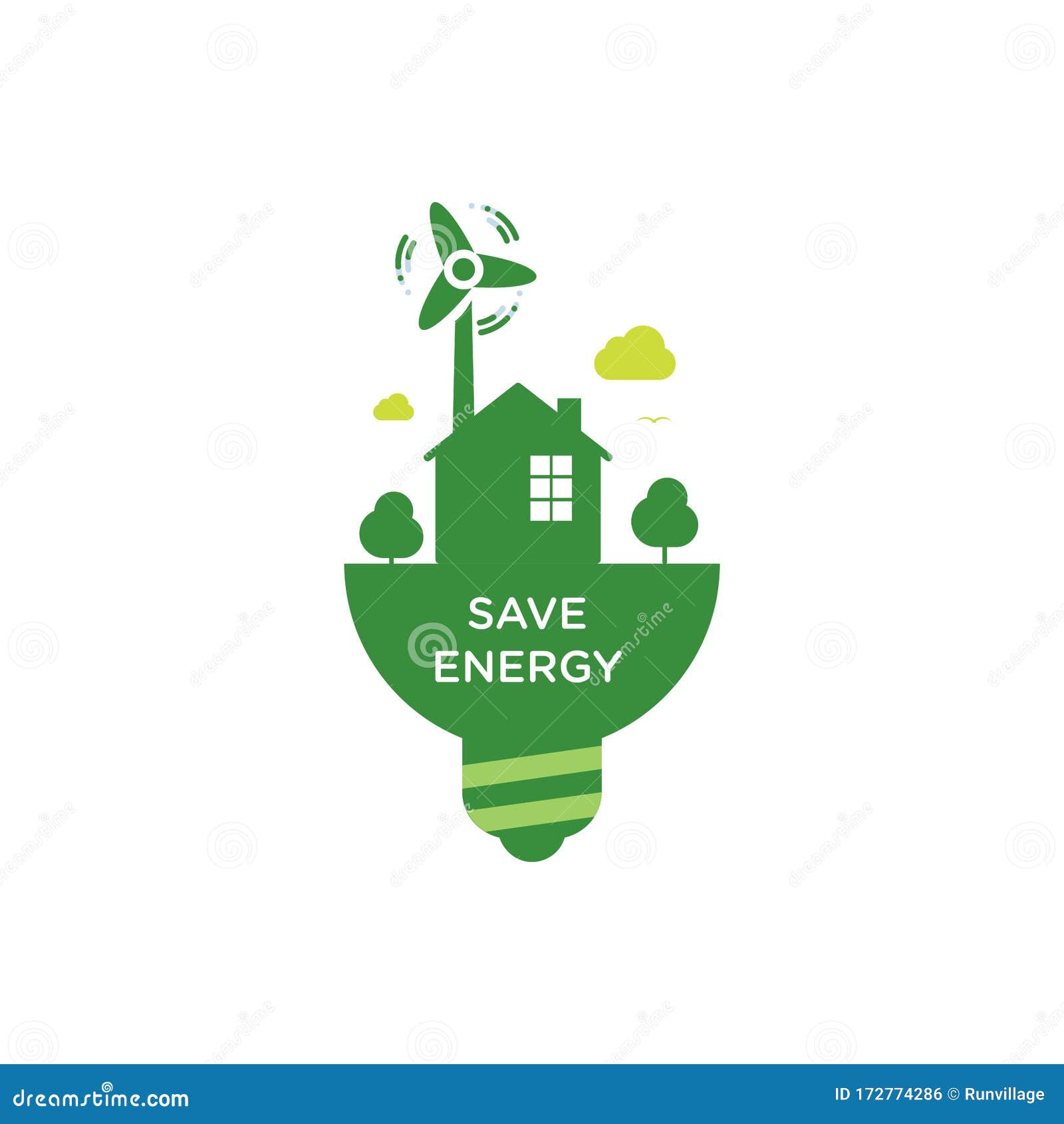 Vector Illustration about Save Energy Stock Vector - Illustration of ...
