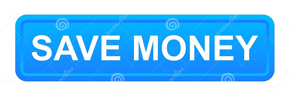 Save money button stock vector. Illustration of click - 121966794