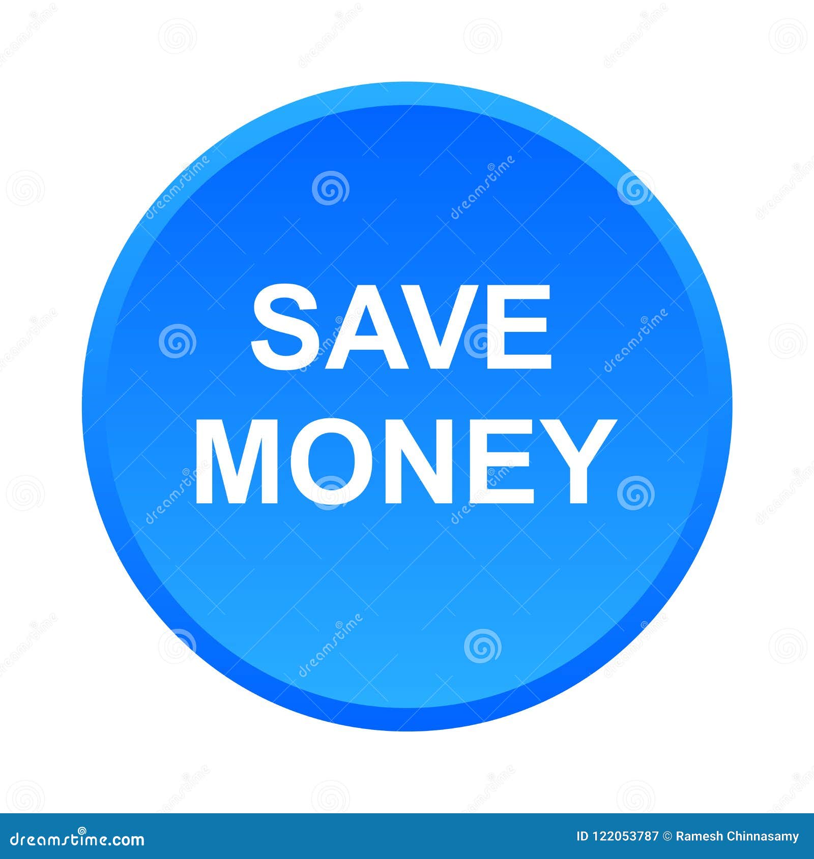 Save money button stock vector. Illustration of bank - 122053787