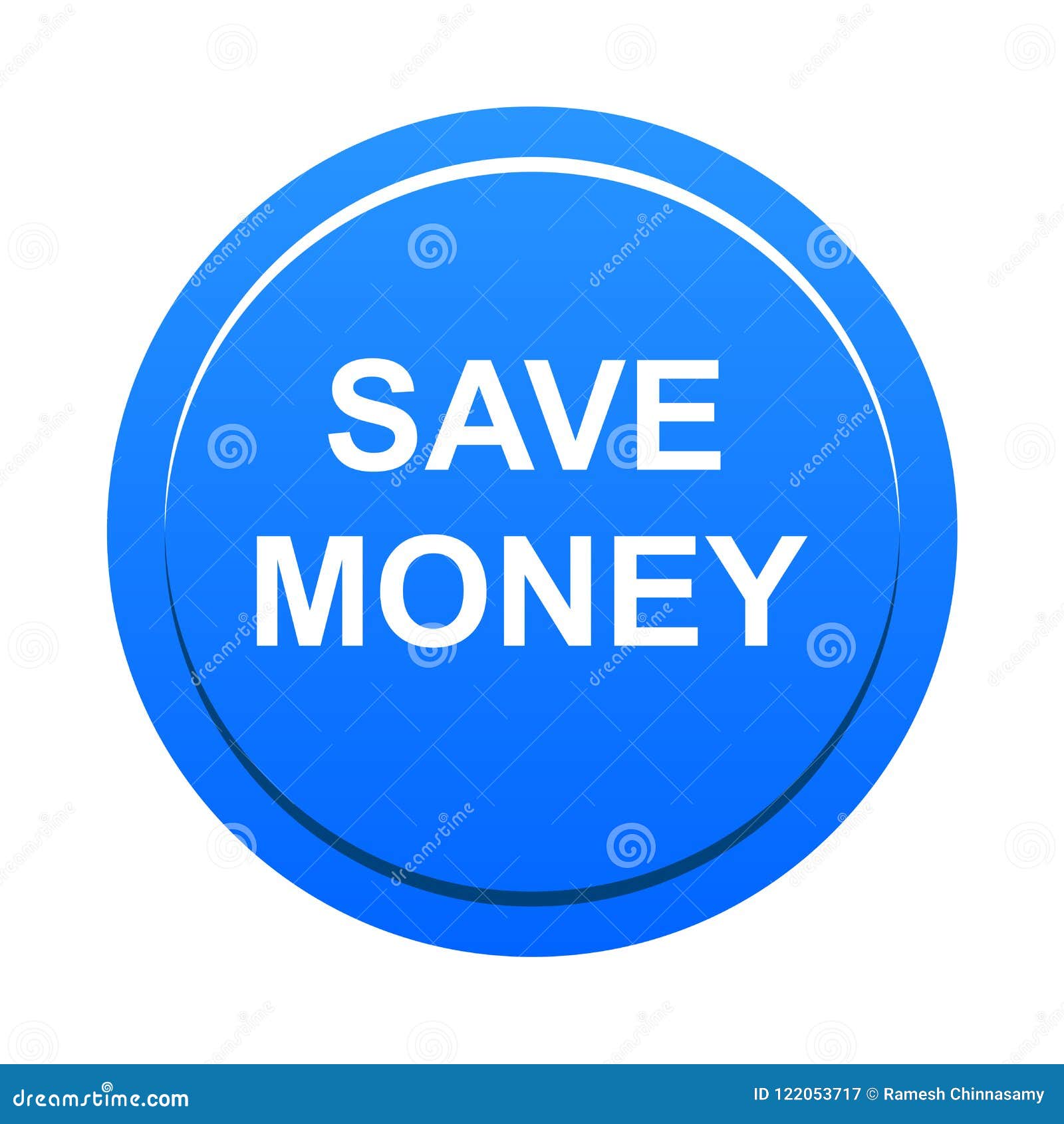 Save money button stock vector. Illustration of financial - 122053717