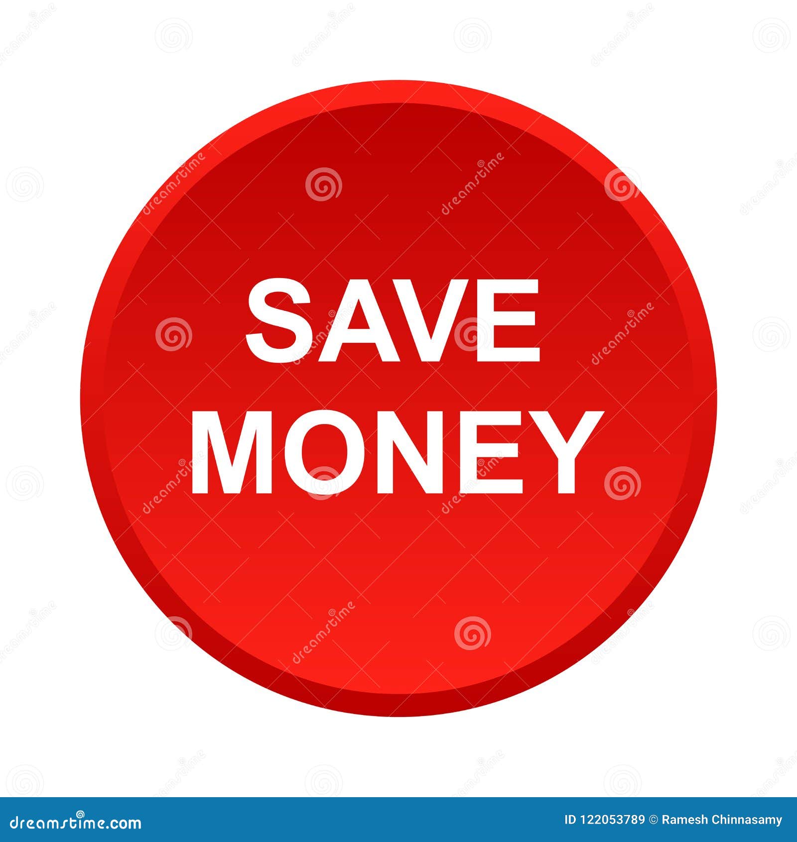 Save money button stock vector. Illustration of dollars - 122053789