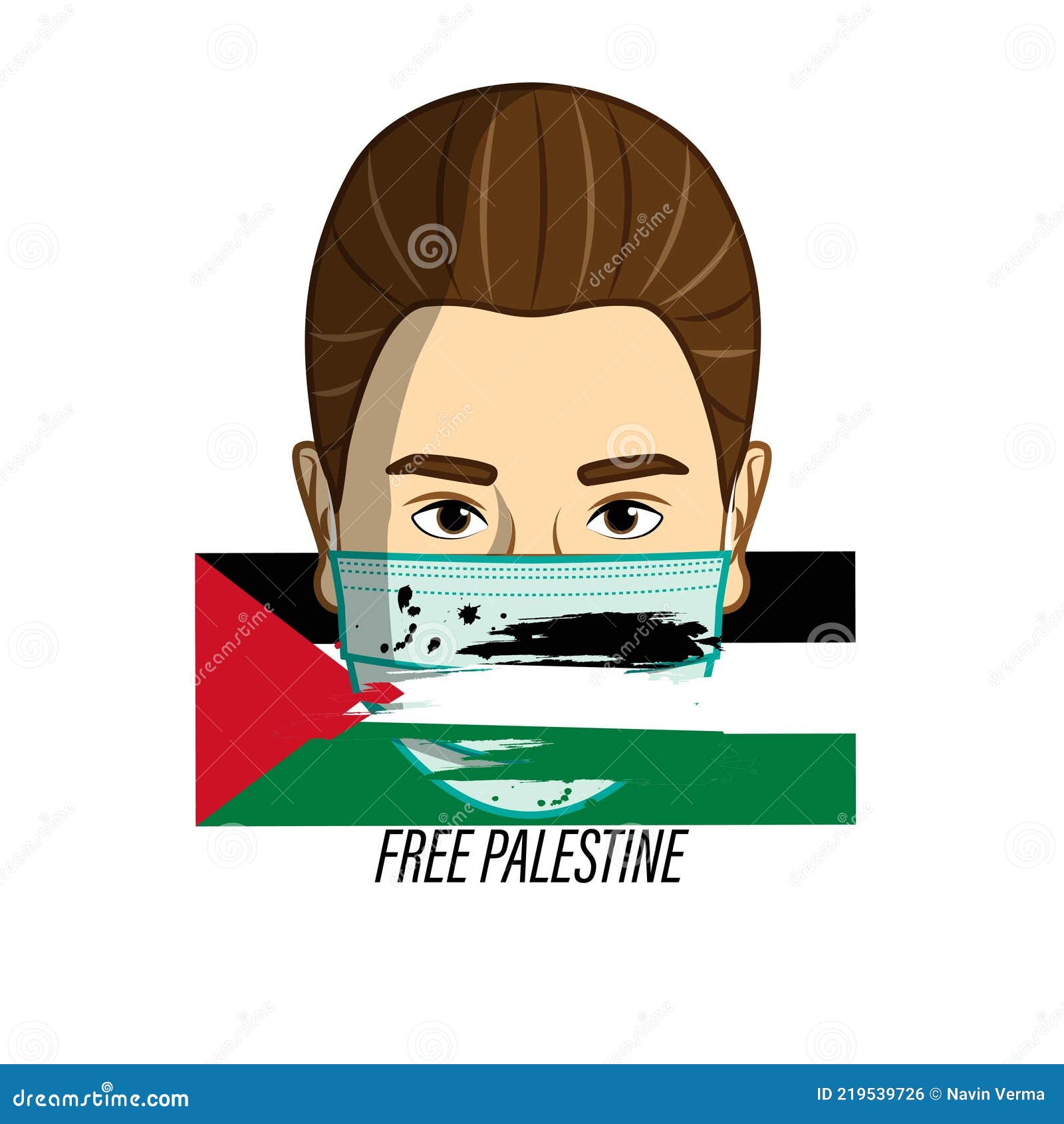 Vector Illustration for Save Palestine. Stock Vector - Illustration of ...