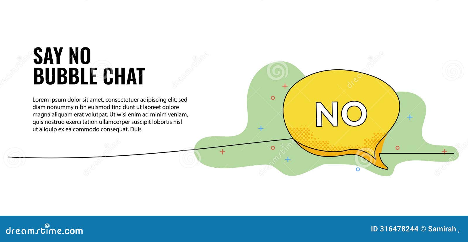Vector Illustration of Say No Speech Bubble Stock Illustration ...