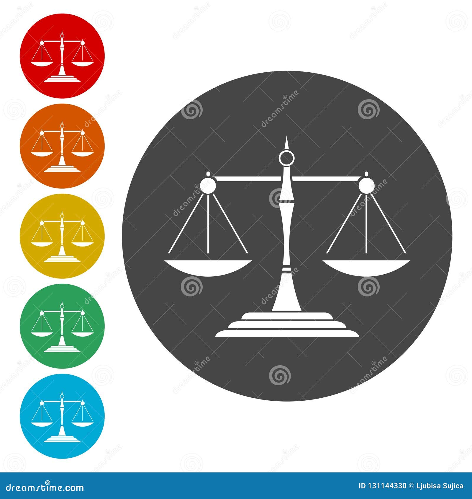 Vector Illustration of Scales Icon Stock Vector - Illustration of ...