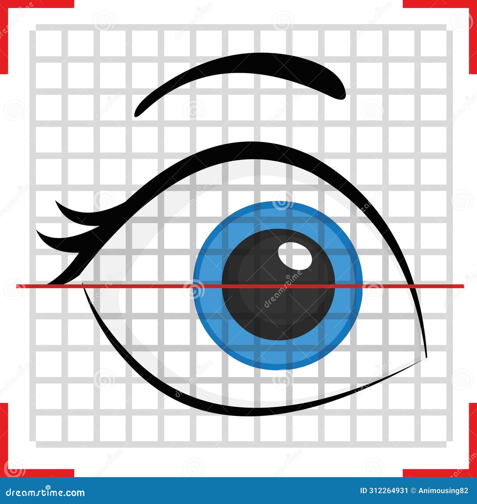 Vector Illustration Scanning Eye Concept Stock Vector - Illustration of ...