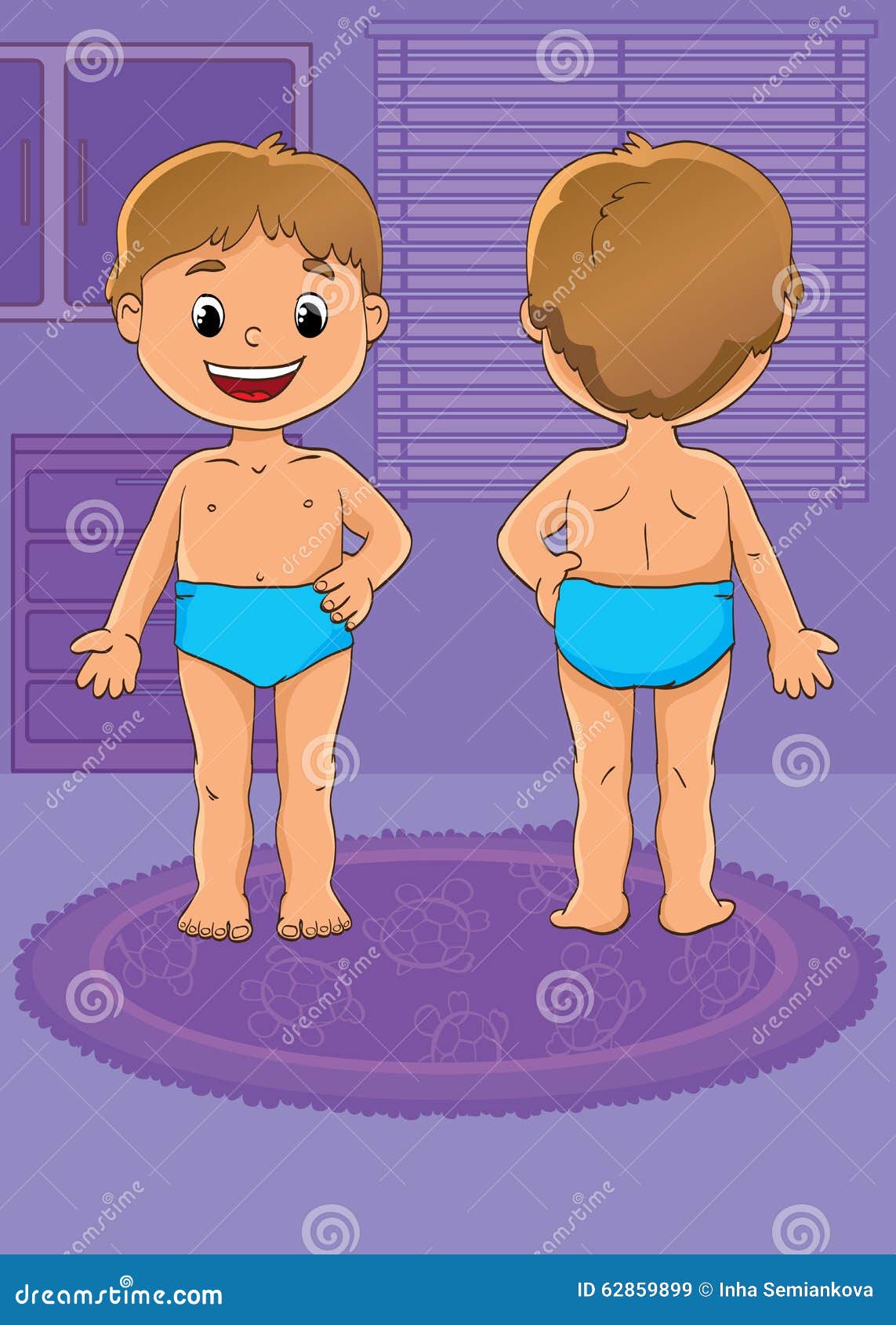 Vector Illustration of Scheme Boy Body Stock Illustration ...