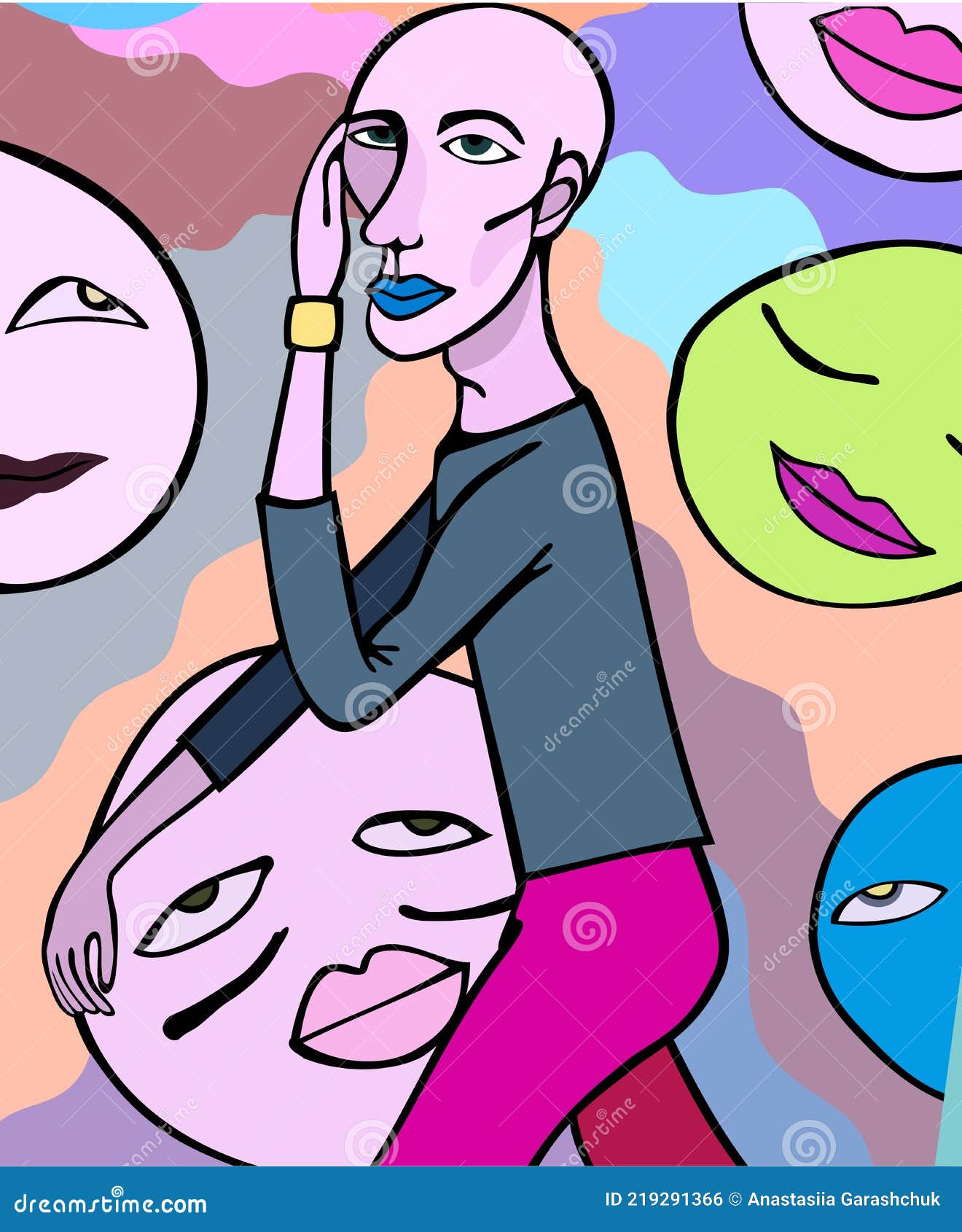 Mental Disease. Hallucinations. Vector Concept. Stock Vector ...