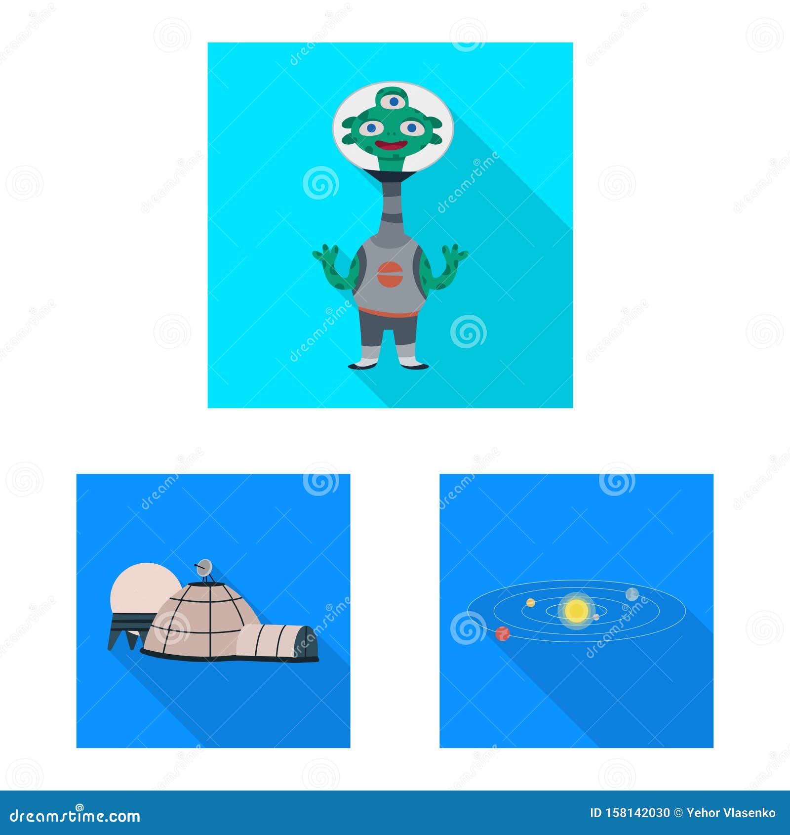 Vector Design of Science and Cosmic Logo. Set of Science and Technology ...