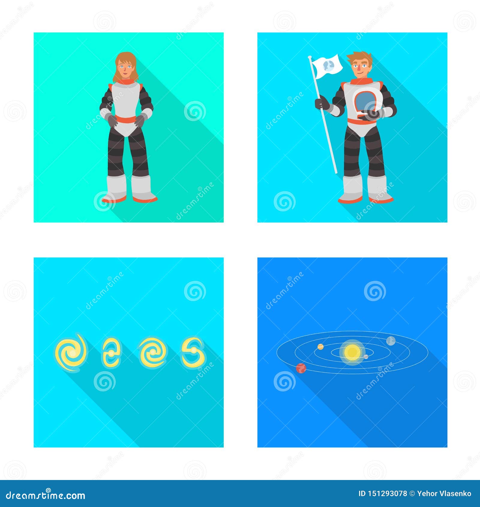 Vector Illustration of Science and Cosmic Logo. Collection of Science ...