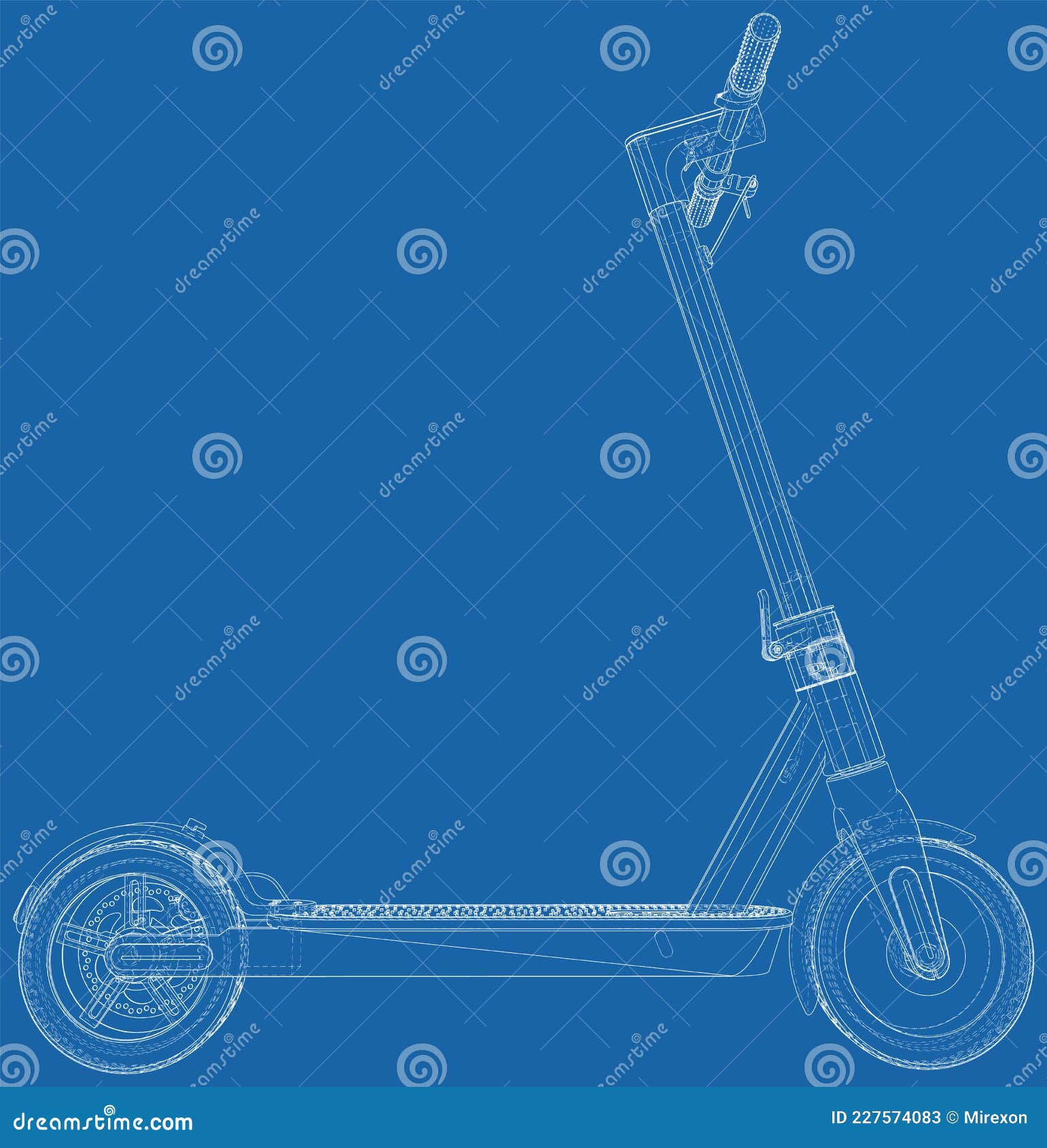 Vector Illustration of Scooter. the Layers of Visible and Invisible ...