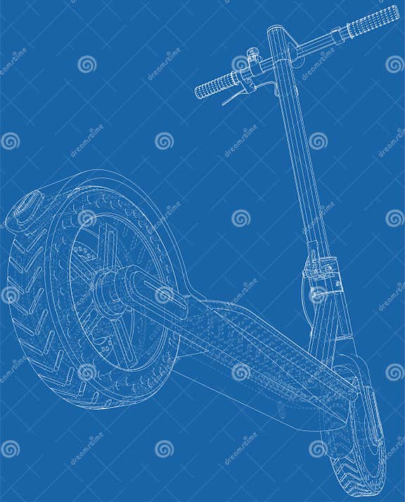 Vector Illustration of Scooter. the Layers of Visible and Invisible ...