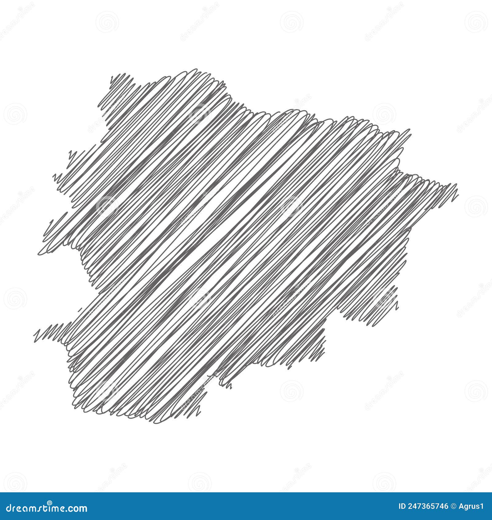 Vector Illustration of Scribble Drawing Map of Andorra Stock Vector ...