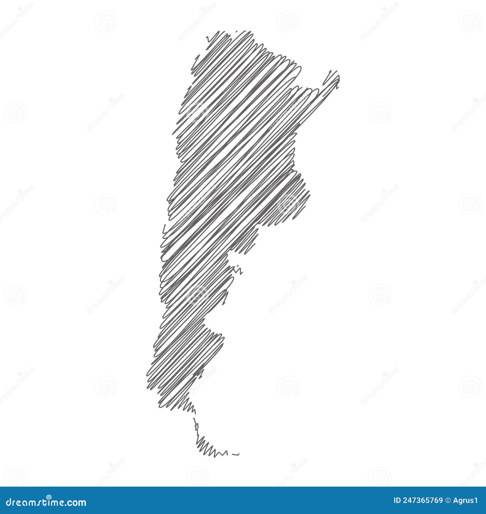 Vector Illustration of Scribble Drawing Map of Argentina Stock Vector - Illustration of drawing ...