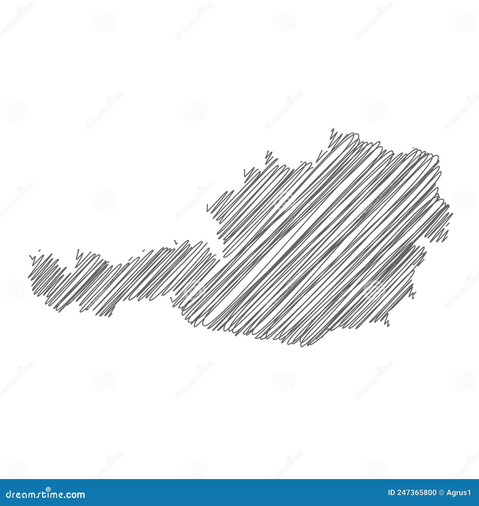 Vector Illustration of Scribble Drawing Map of Austria Stock Vector ...
