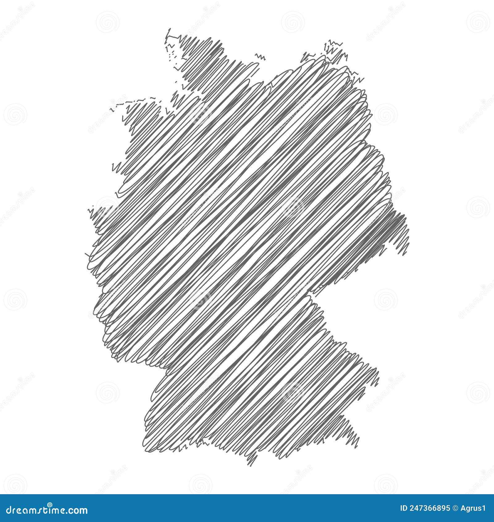 Vector Illustration of Scribble Drawing Map of Germany Stock Vector - Illustration of graphic ...