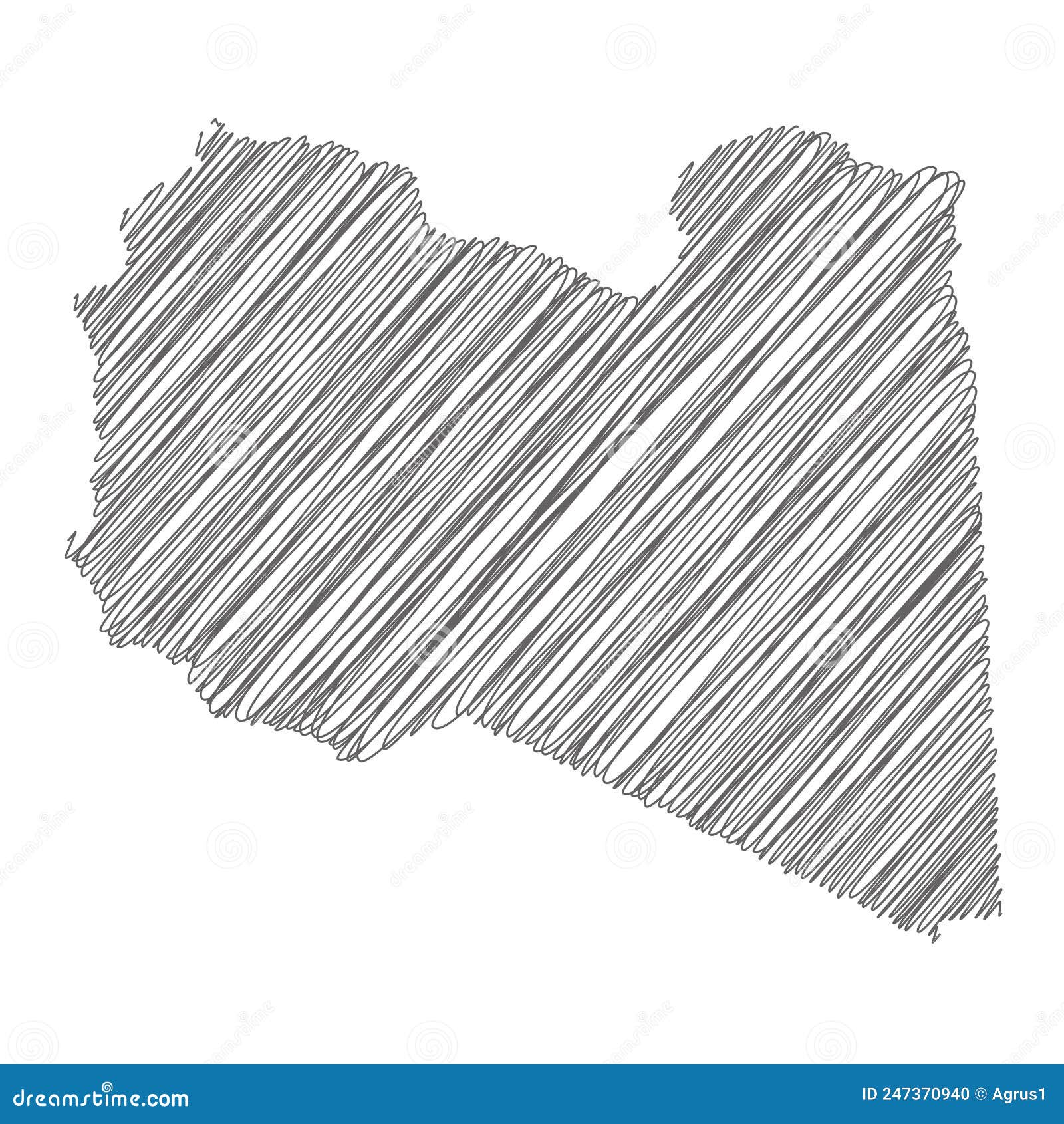Vector Illustration of Scribble Drawing Map of Libya Stock Vector ...