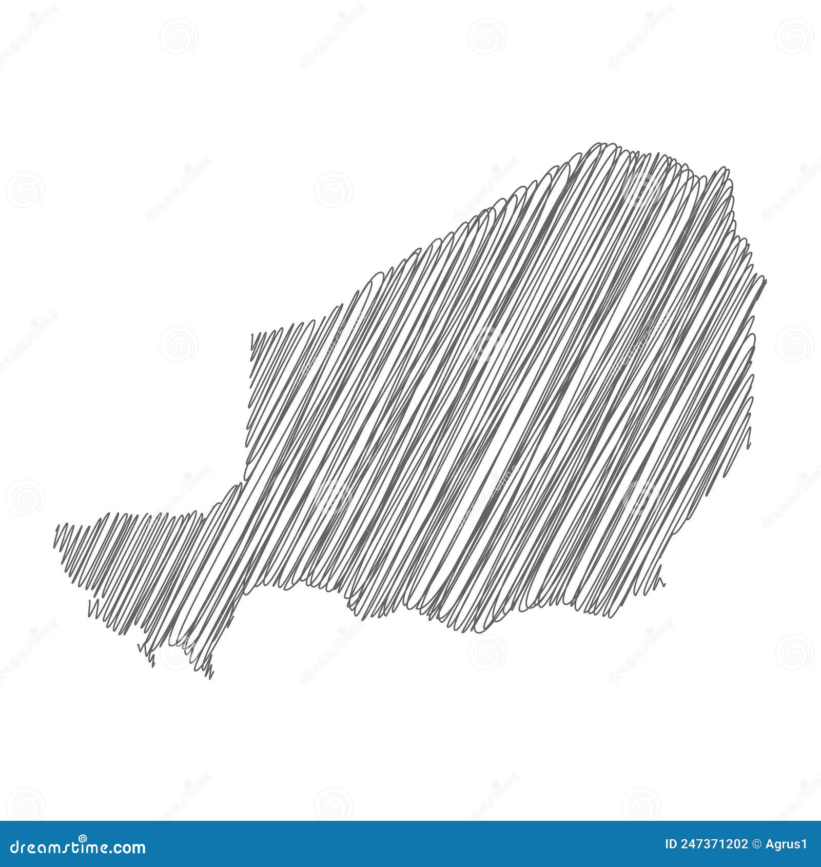 Vector Illustration of Scribble Drawing Map of Niger Stock Vector ...