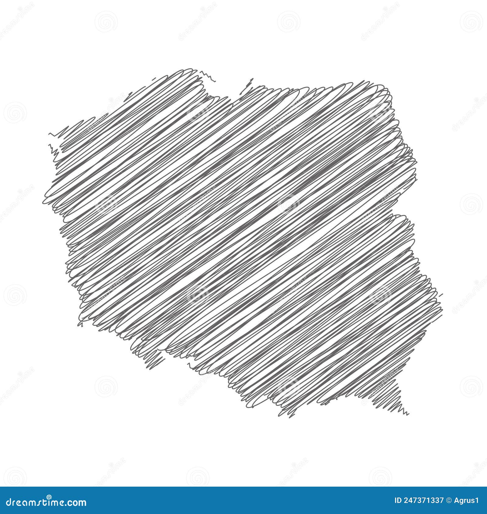 Vector Illustration of Scribble Drawing Map of Poland Stock Vector - Illustration of vector ...