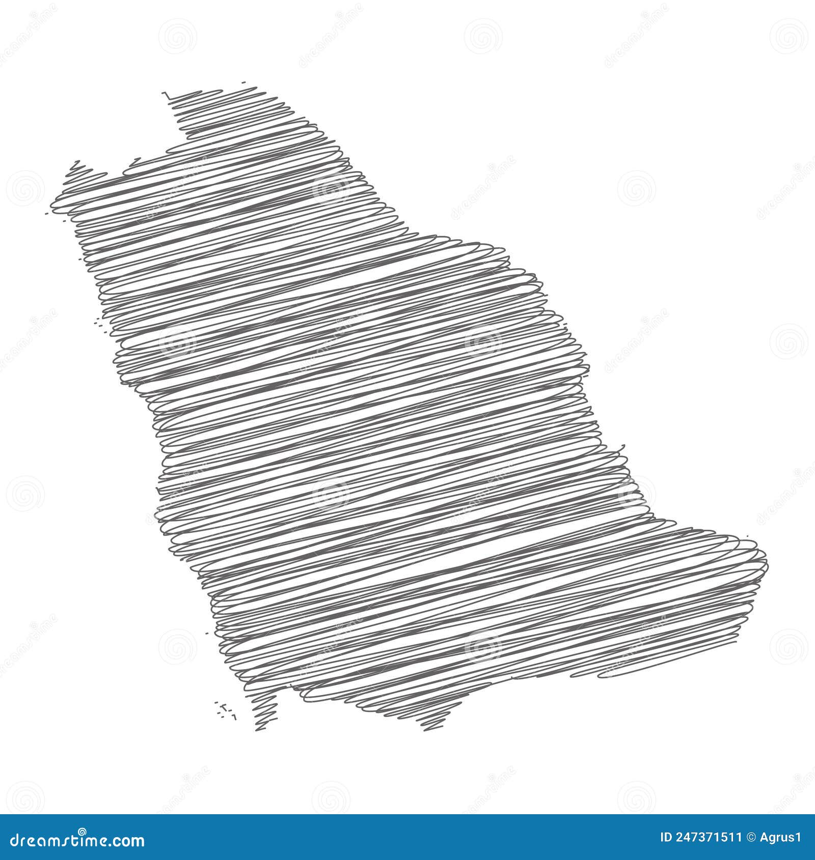 Vector Illustration of Scribble Drawing Map of Saudi Arabia Stock ...