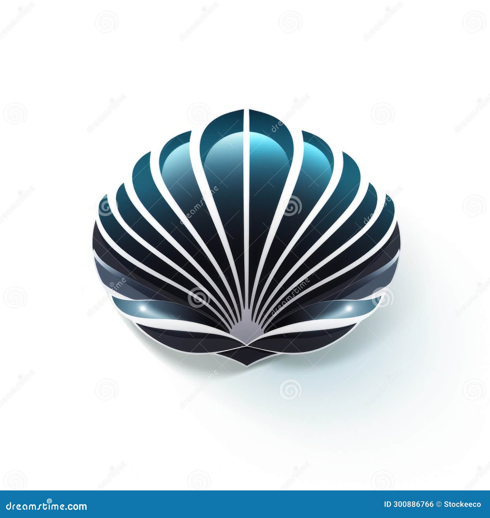 Serene Maritime Shell Logo with Naturalistic Light and Shadow Stock ...