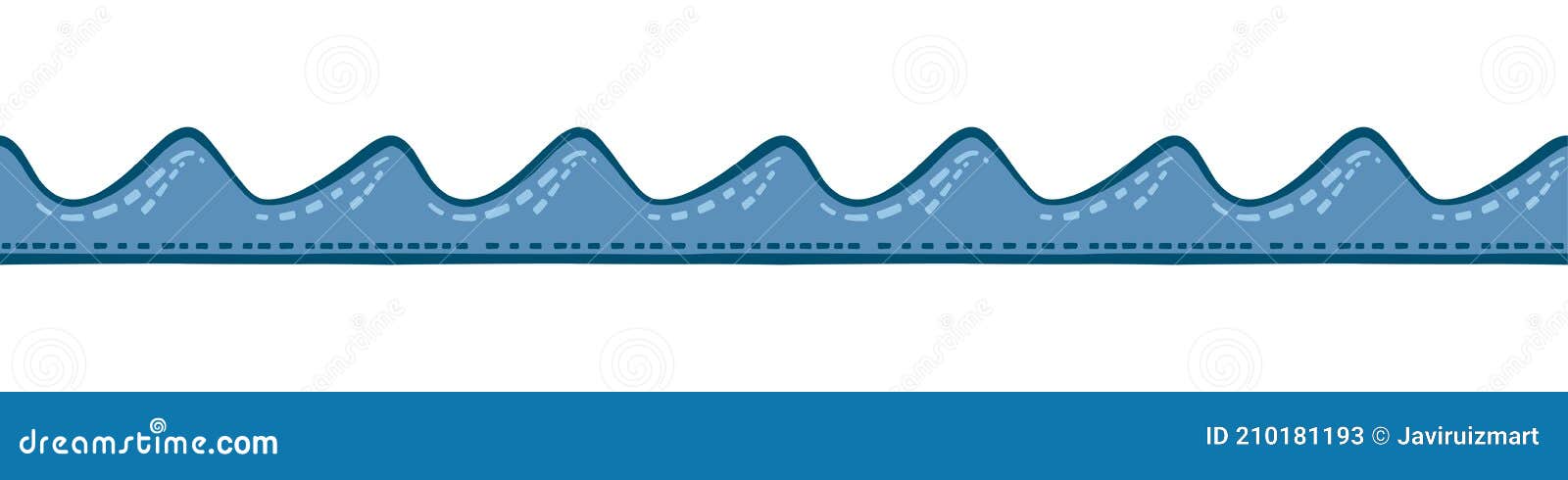 Wave border clip-art stock vector. Illustration of nautical - 210181193