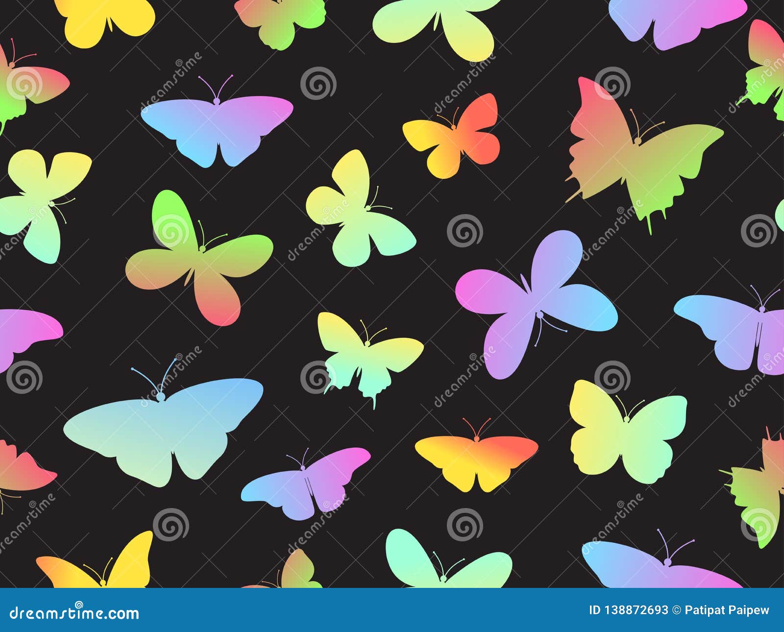 Seamless Colorful Butterfly Pattern Background Stock Illustration ... Seamless Colorful Butterfly Pattern Background Stock Illustration ...