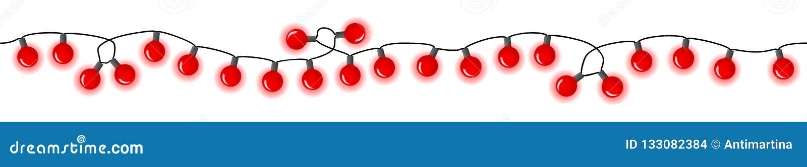 Seamless Colorful Chains of Lights Stock Vector - Illustration of ...