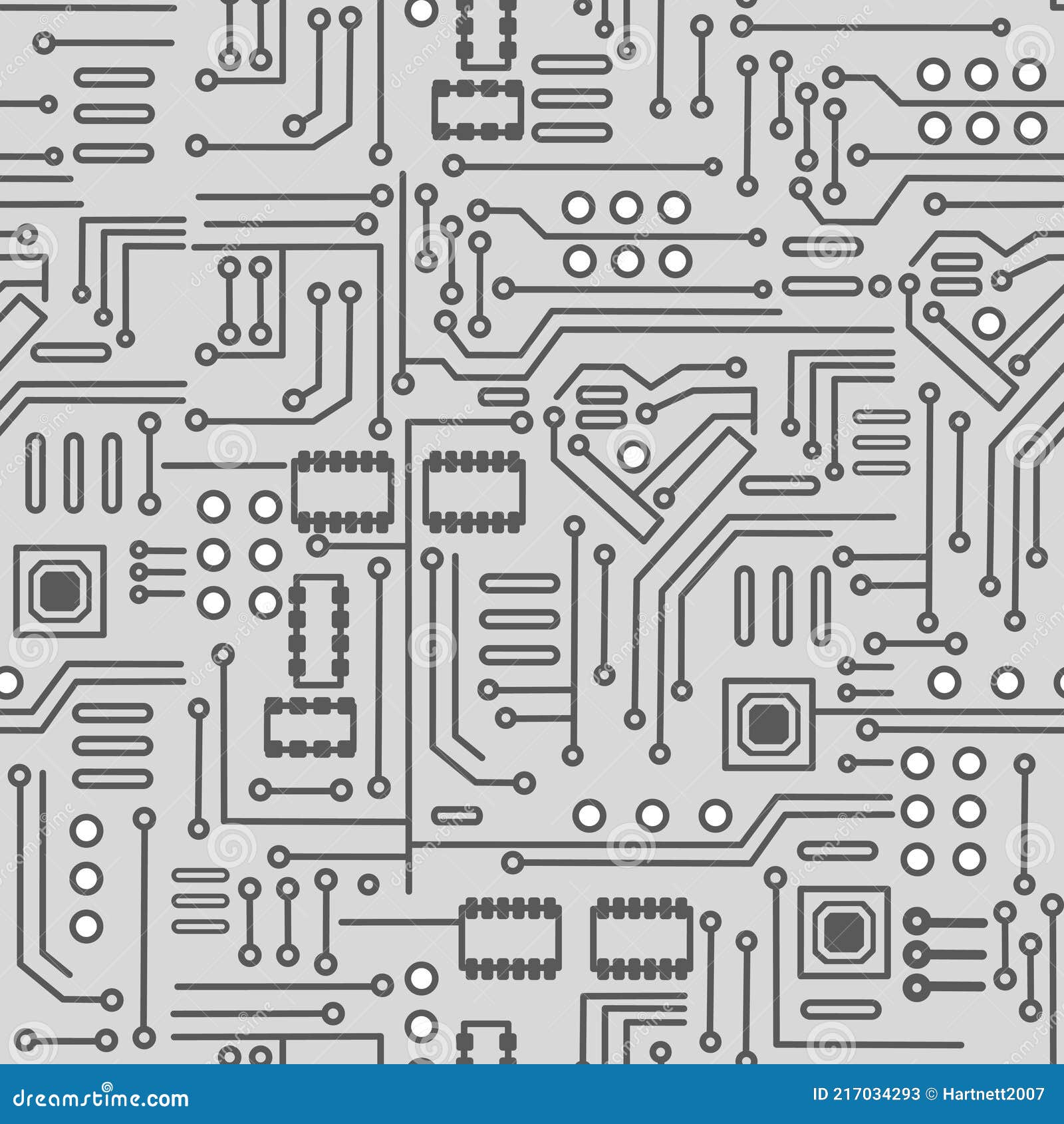 Seamless Electronic Circuit Vector Illustration | CartoonDealer.com ...