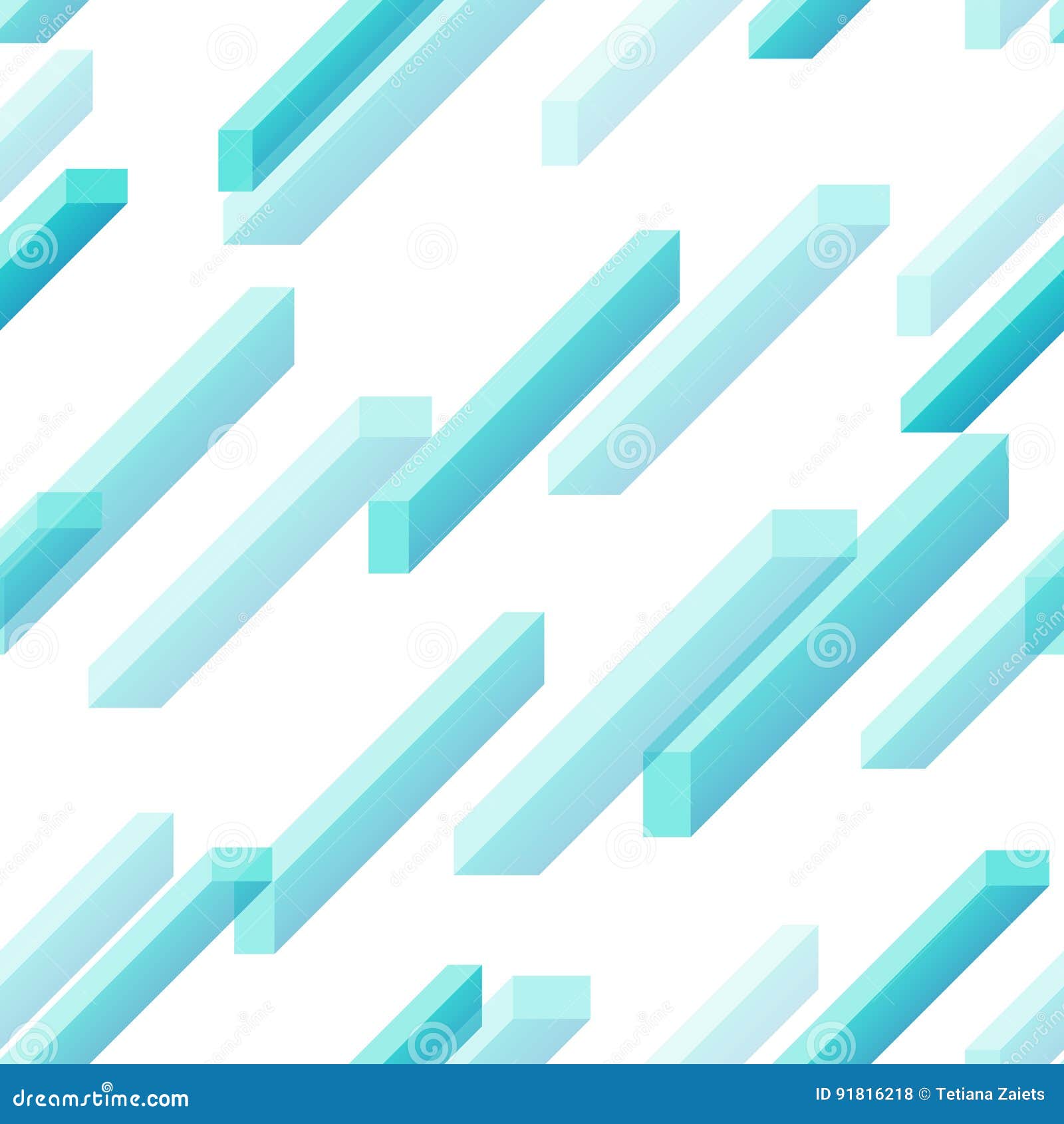 Vector Illustration of Seamless Pattern with Blue Geometric Rectangles ...