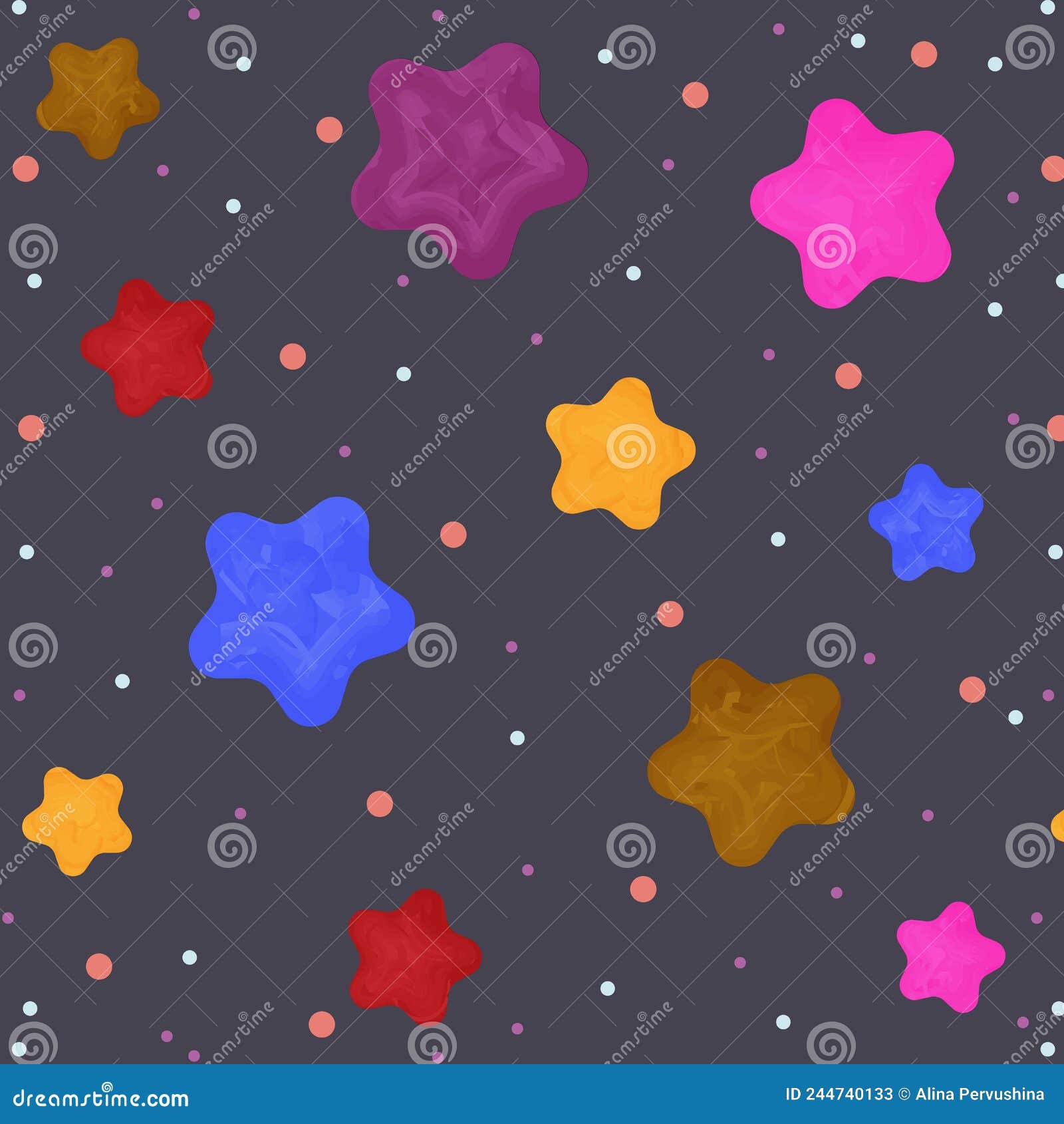 A pattern of colored stars stock vector. Illustration of constellations ...