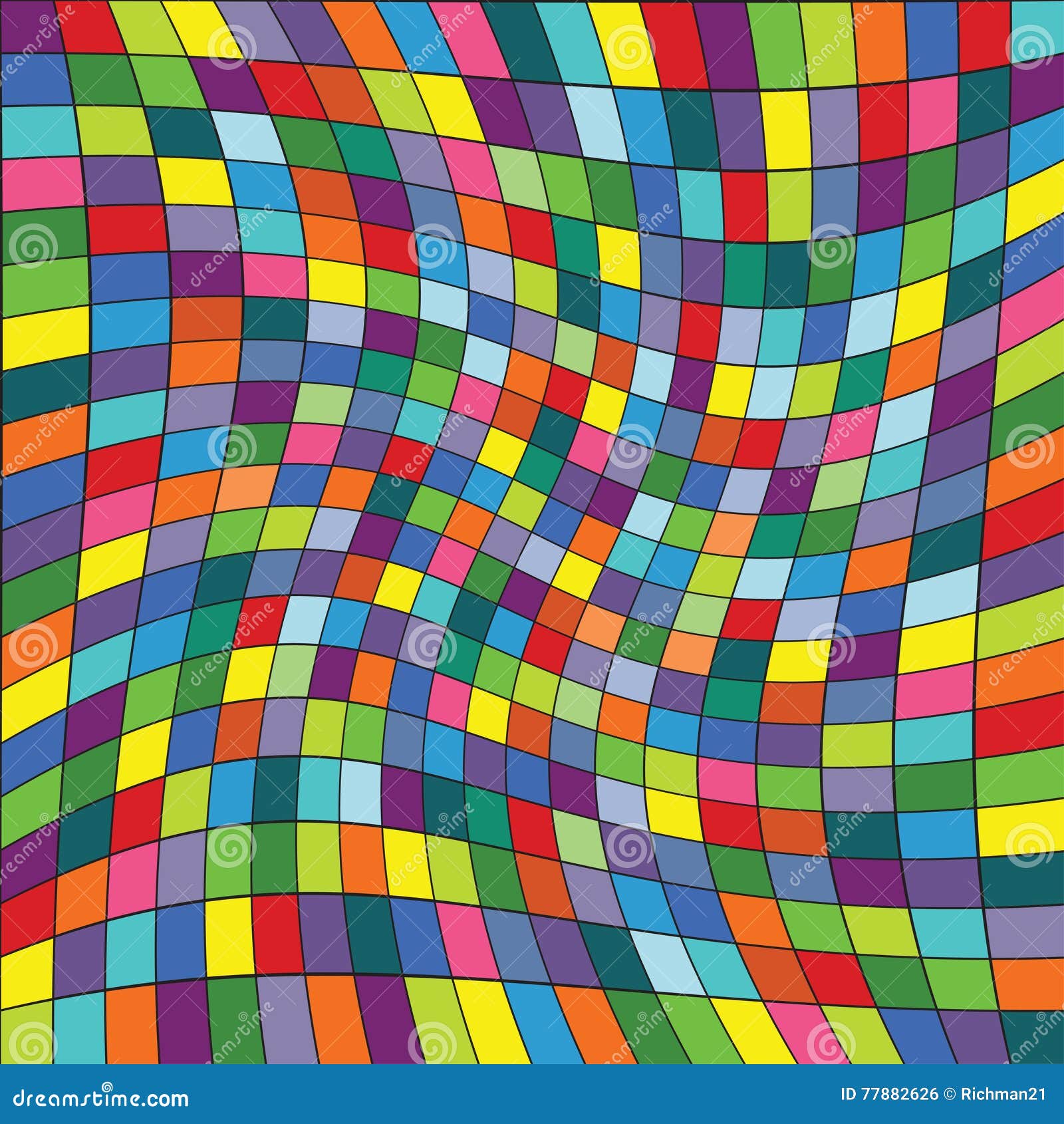 Vector Illustration of a Seamless Repeating Pattern of Colored S Stock ...