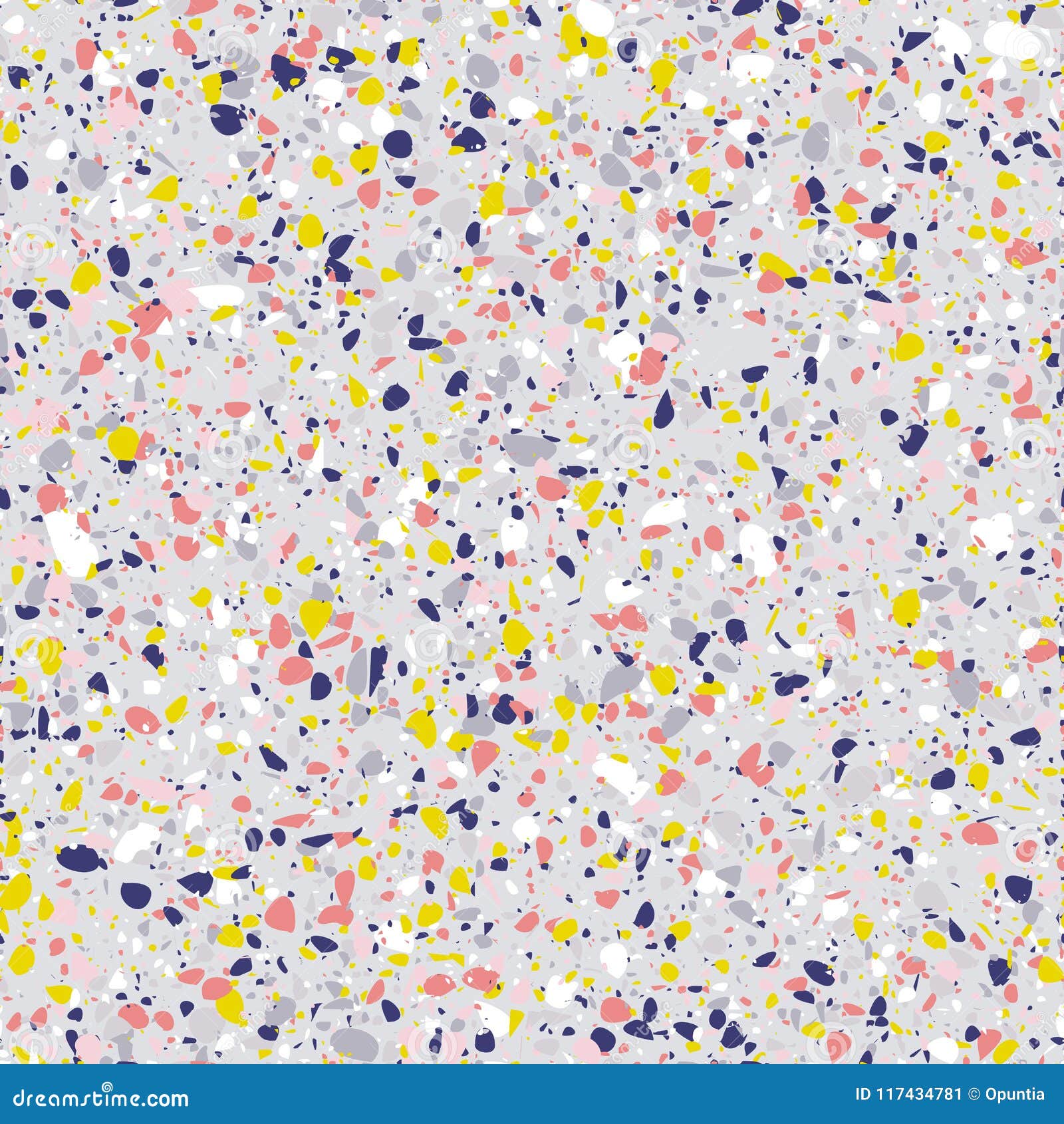 Vector Seamless Terrazzo Pattern. Stock Illustration - Illustration of ...