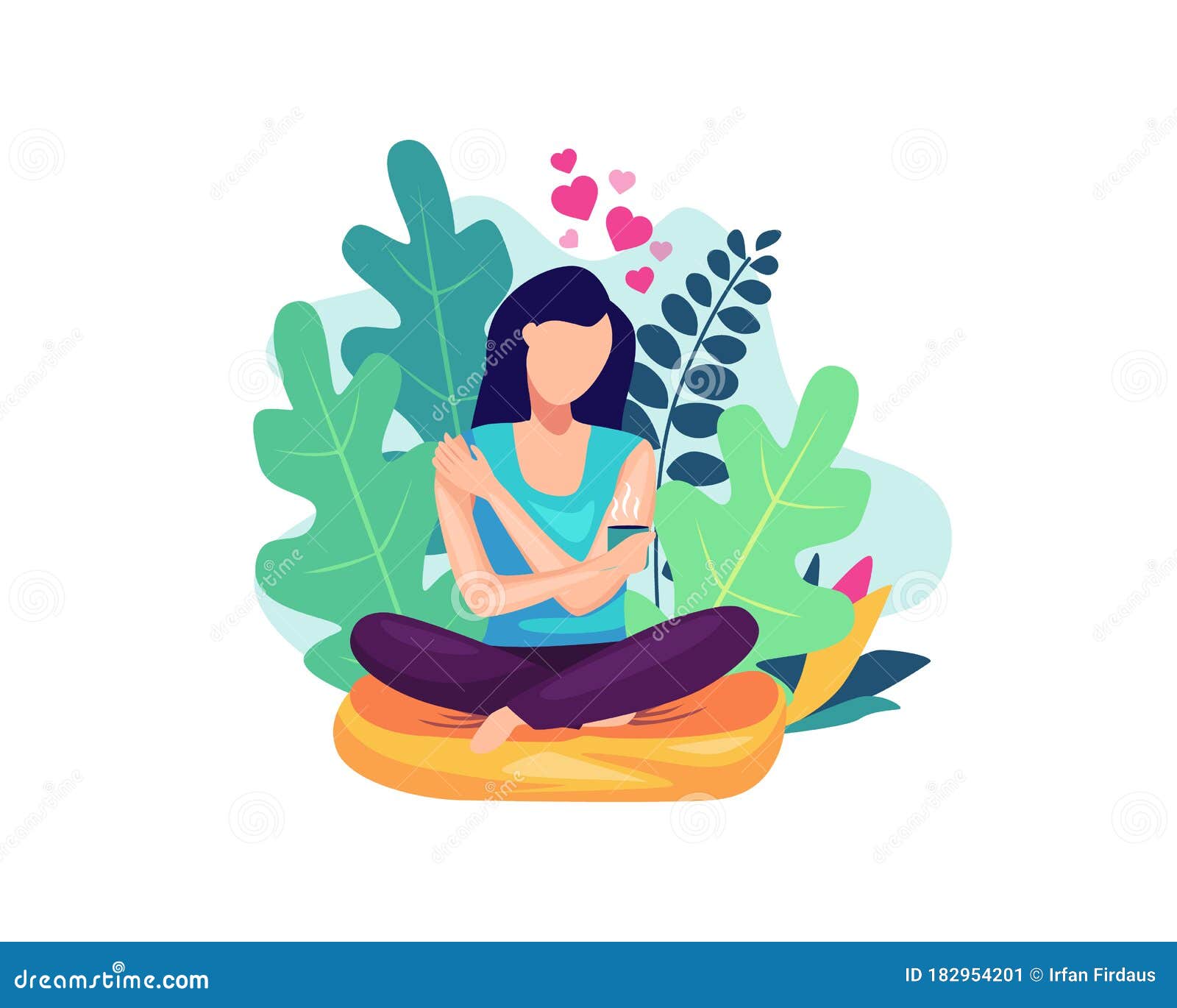 Vector Illustration Self Care Concept Stock Vector Illustration Of