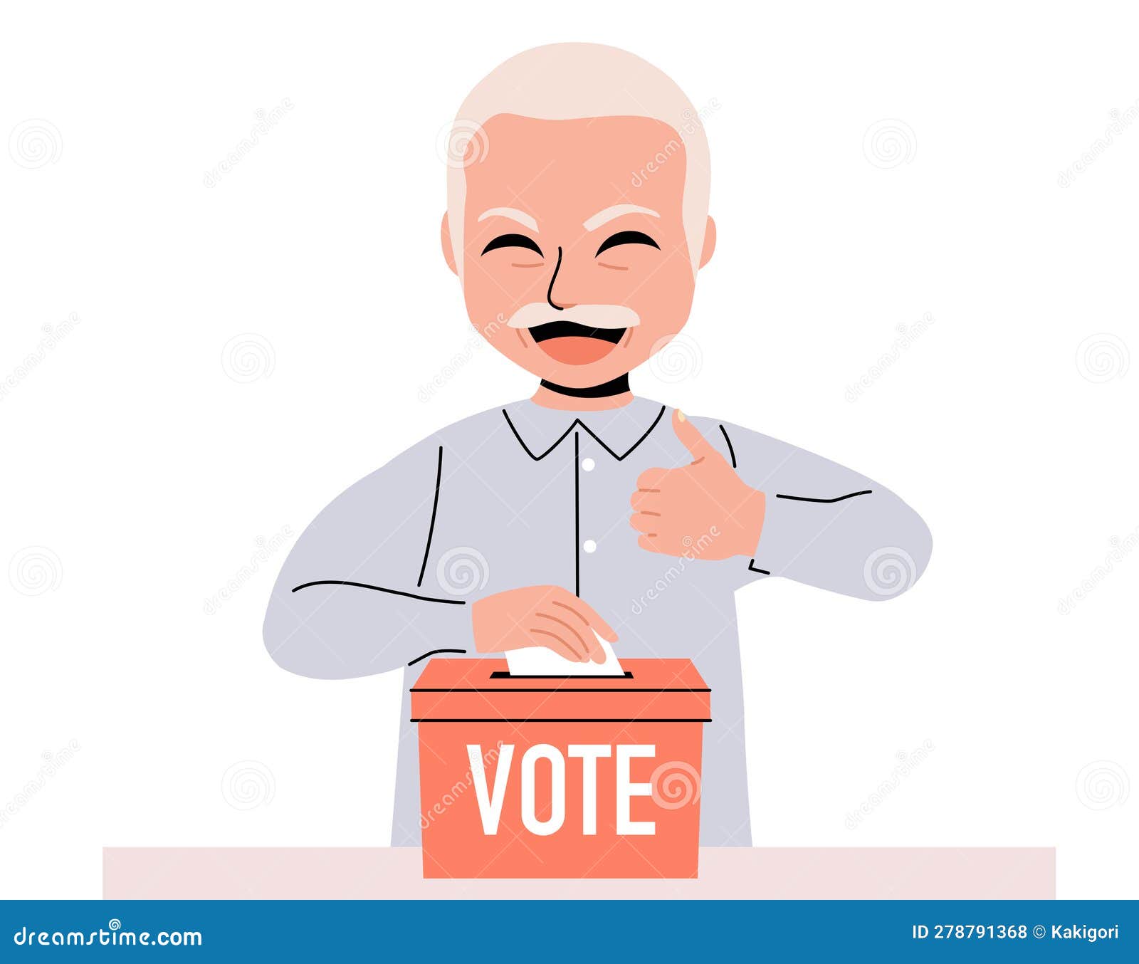 Elder Person Introducing Ballot on Container Box Stock Vector - Illustration of choice, idea ...