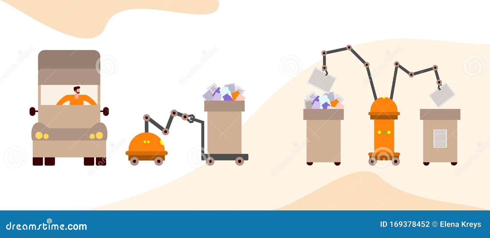 Robot Garbage Scavenger Sketch Engraving Vector | CartoonDealer.com ...