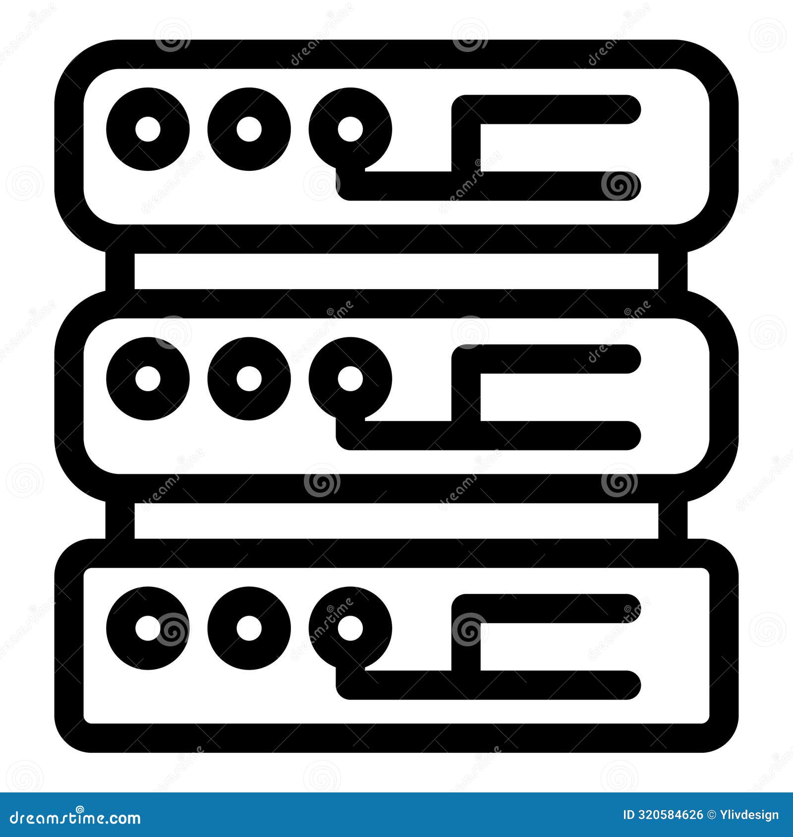 Vector Illustration of Server Racks Icon Stock Vector - Illustration of ...
