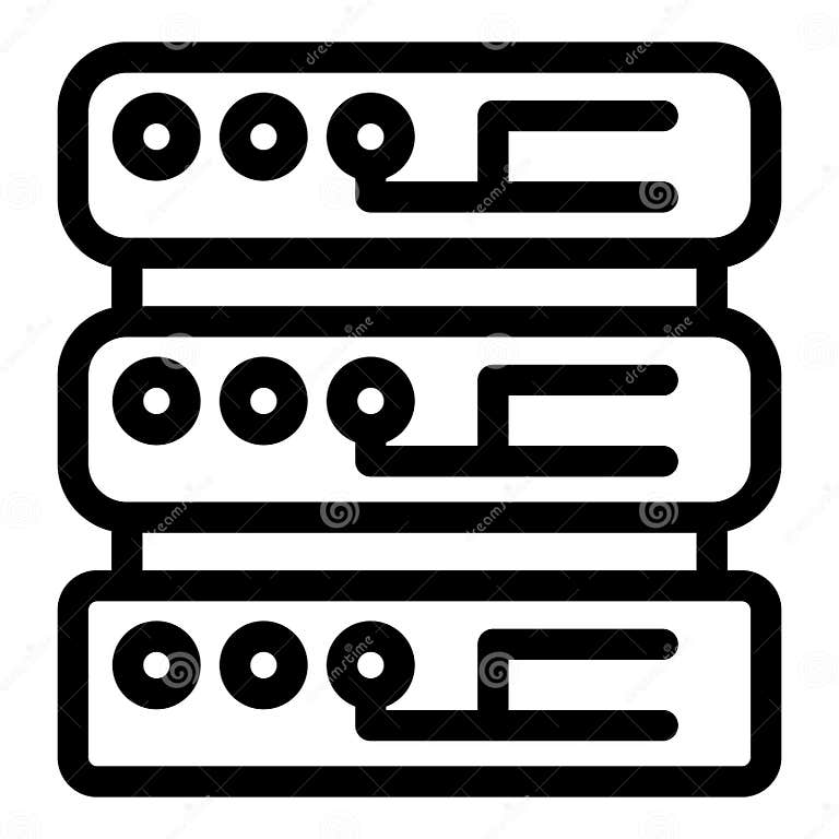 Vector Illustration of Server Racks Icon Stock Vector - Illustration of ...