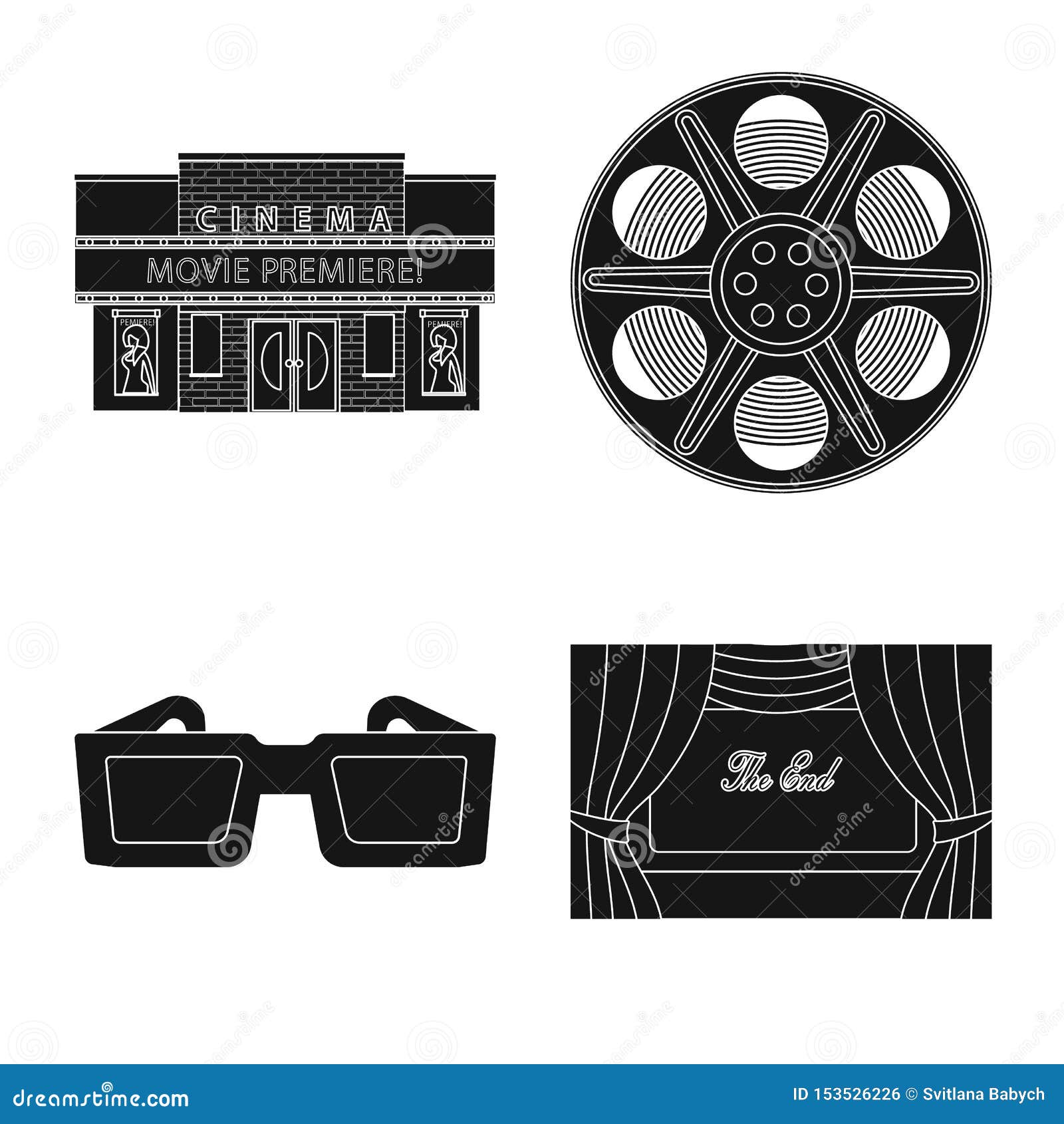 Vector Design of Session and Viewing Icon. Collection of Session and ...
