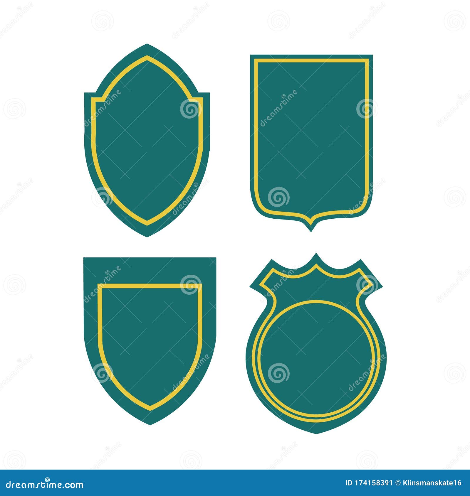 Vector Illustration Set of Badge Collection Green and Yellow Vector Eps ...