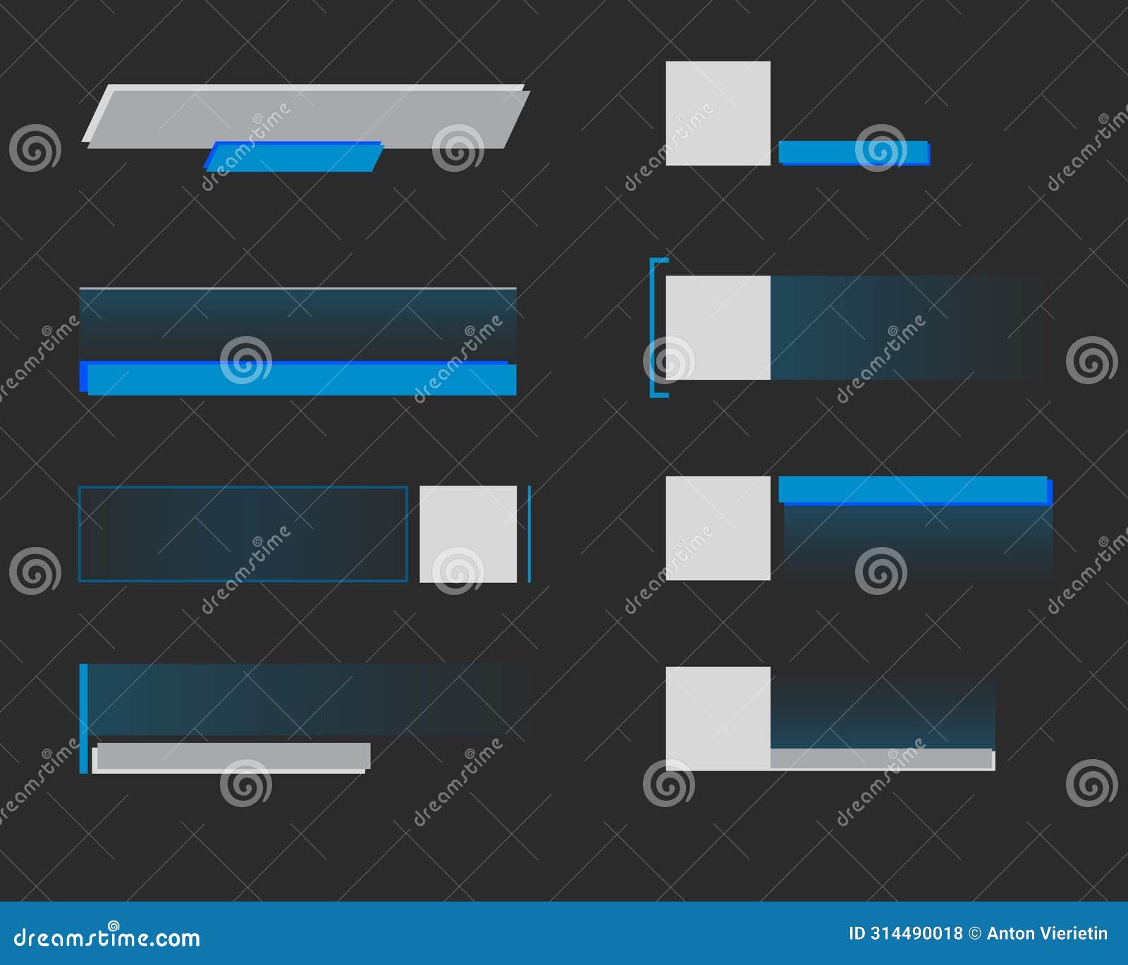 Vector Illustration. Set of Blank Borders for Information, Graphs ...
