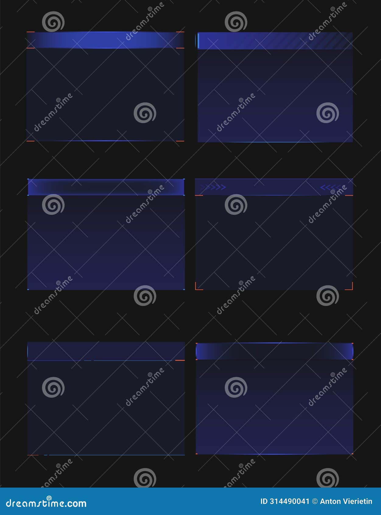 Vector Illustration. Set of Blank Borders for Information, Graphs ...