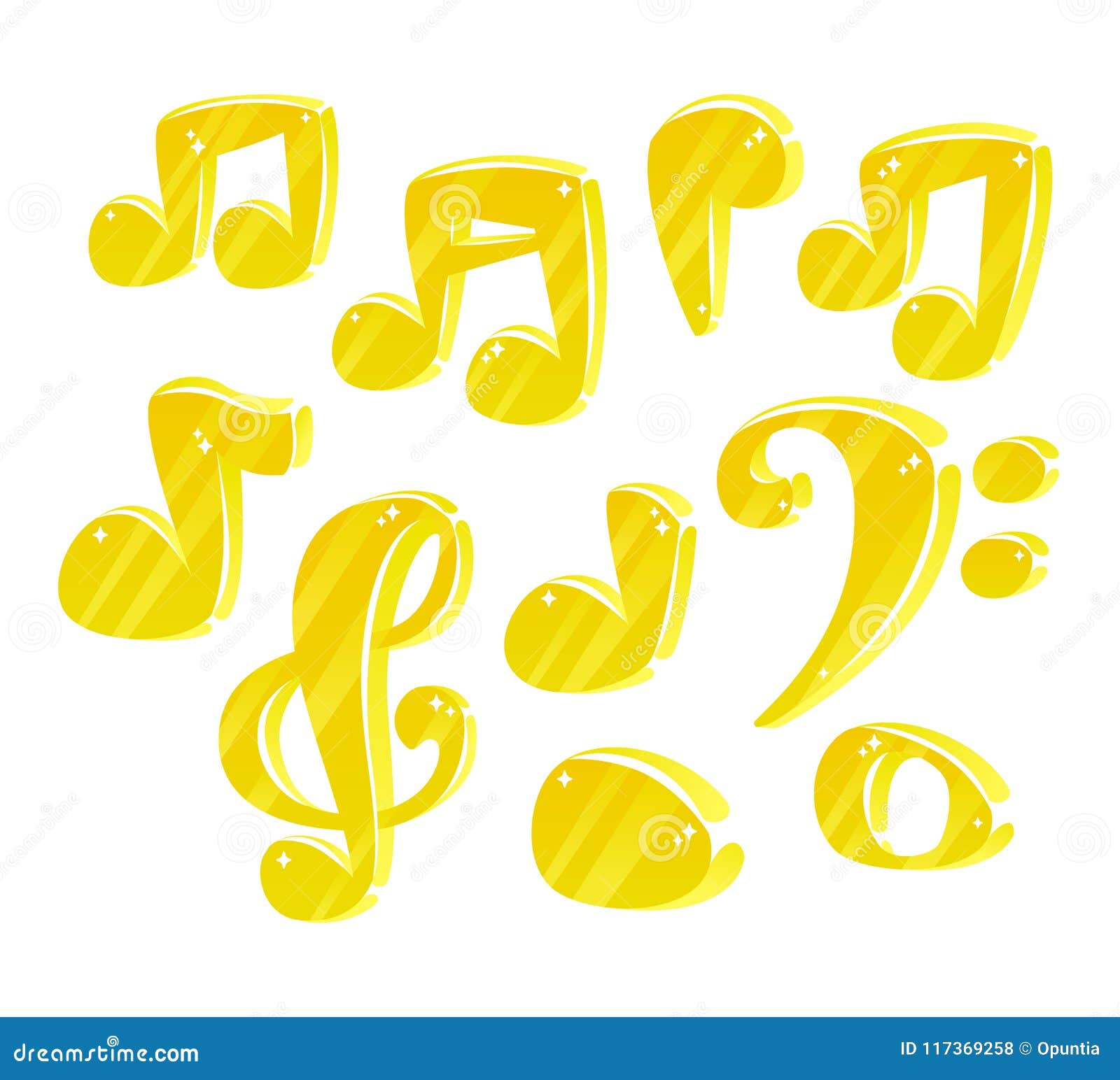 Vector cartoon music notes stock illustration. Illustration of ...