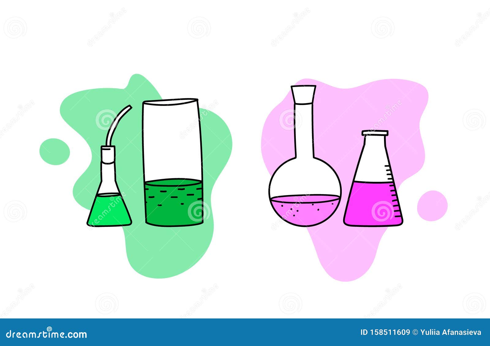 Vector Illustration with a Set of Science Element Stock Vector ...