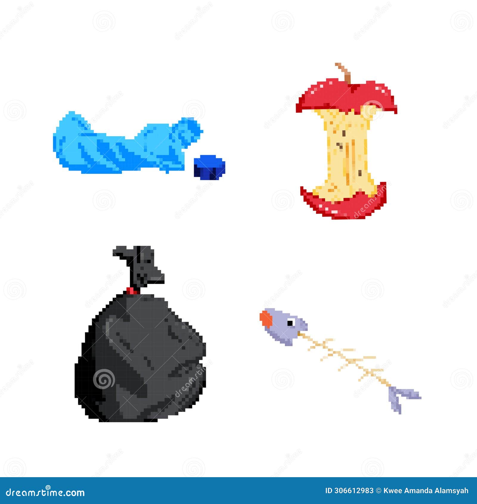 Bone Leg Pixel Art. Bones Anatomy 8 Bit. Pixelate Human Skeleton Vector ...