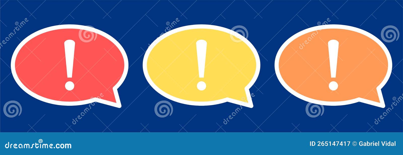 Exclamation Mark Icon Set. Important Information Icon Set. Stock Vector ...