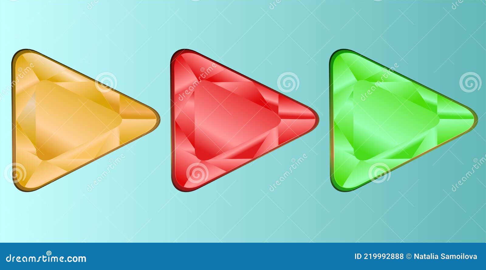 Set of crystal pointers stock vector. Illustration of moving - 219992888